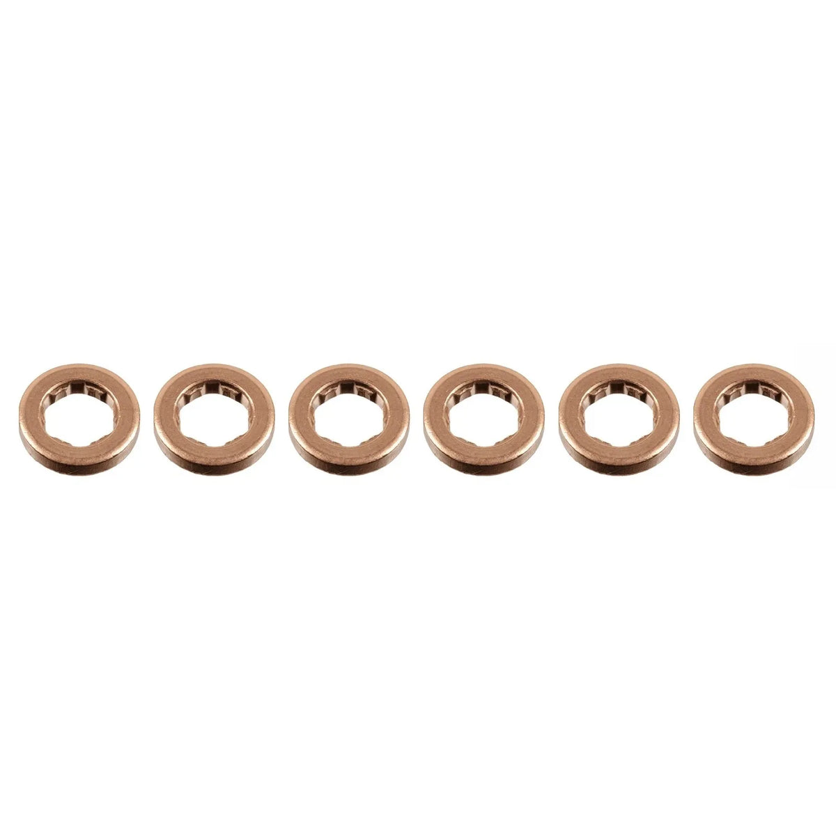 6x Copper Injector Seal 13x7.7x2.5 mm – Washer for VAG TDI – DieselFixNeuss